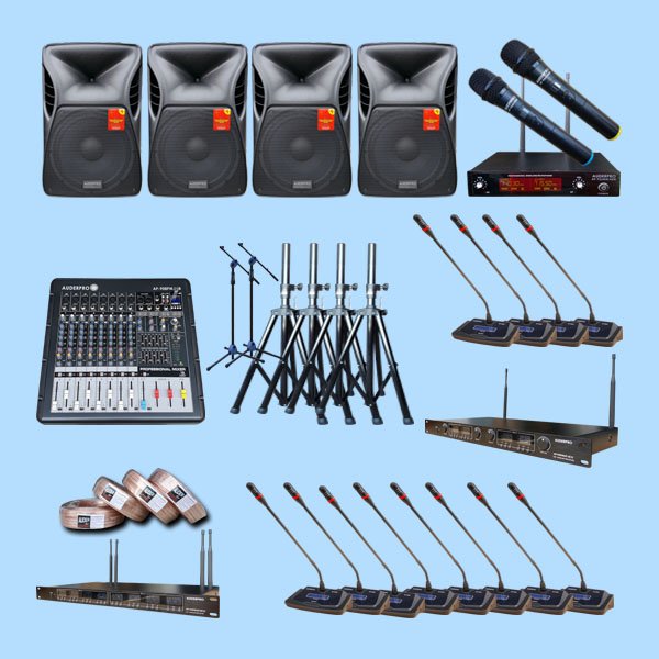 Paket K12 Mic Meja Rapat Wireless AP-949WMT – Sound System