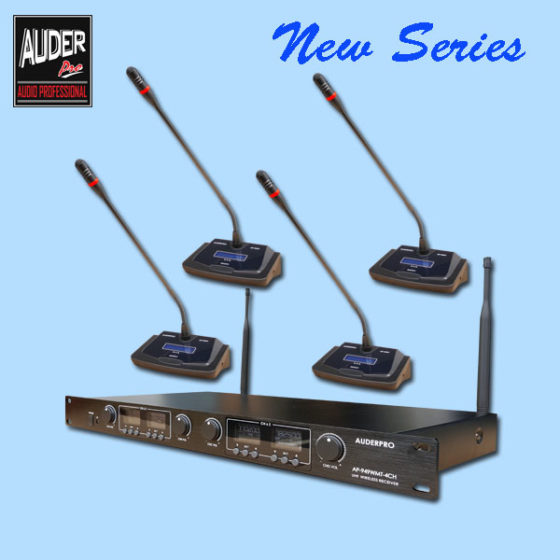 Mic Meja Rapat Wireless AUDERPRO AP-949WMT-2CH UHF Digital – Sound System